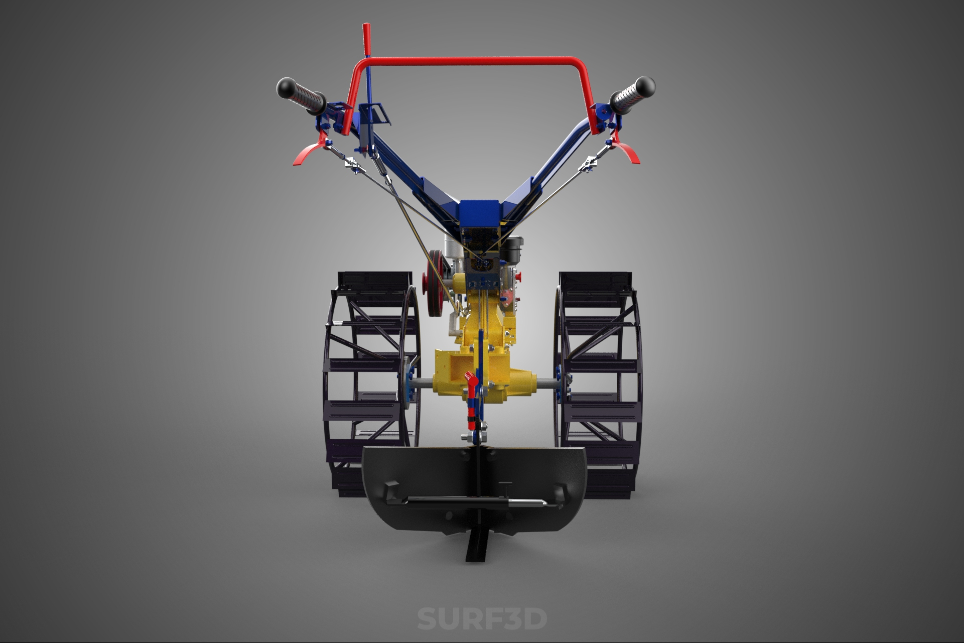 modèle 3D de LAME MOULE PLANCHE DE MOULIN CHARRUE À SILLAGE À DEUX ...