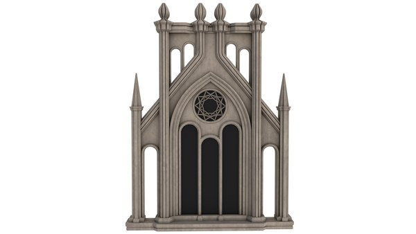 3D Gothic Window model - TurboSquid 1867537