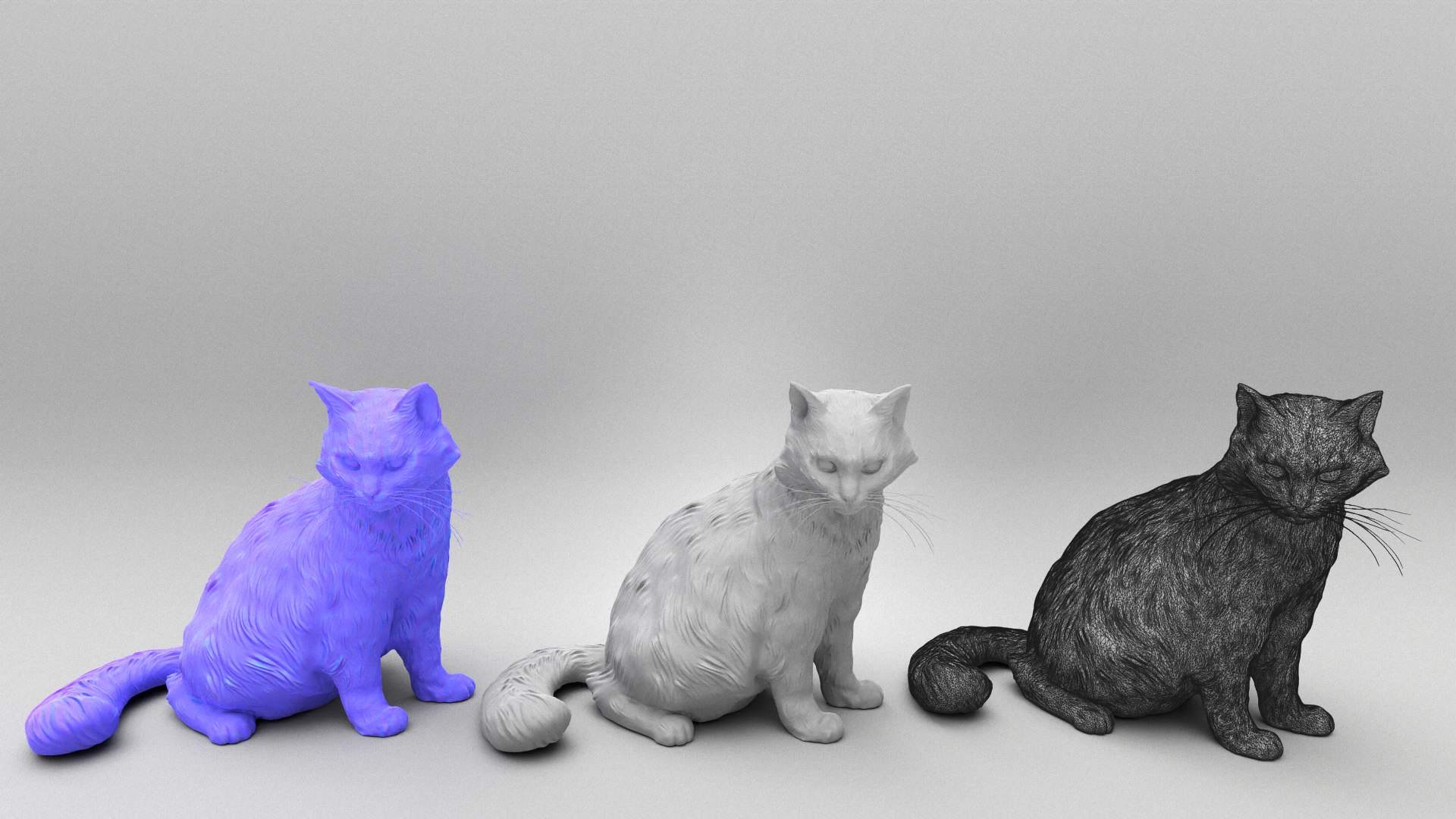 3D Fluffy Cat 28 - TurboSquid 1923808