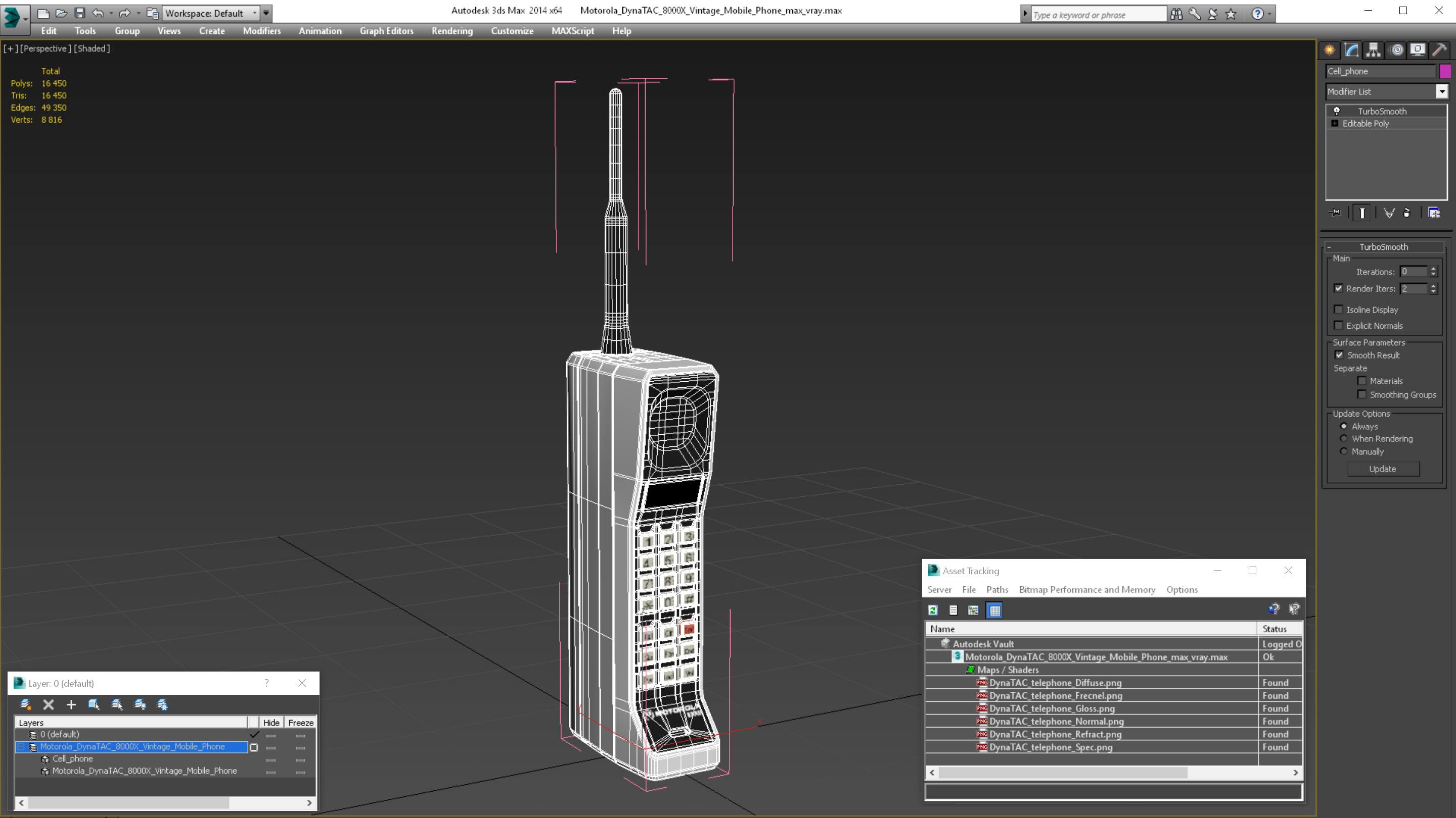 Motorola DynaTAC 8000X Vintage Mobile Phone 3D model - TurboSquid 1794531