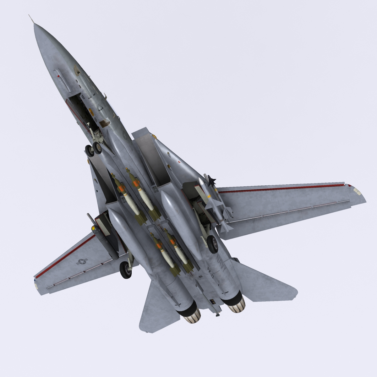 3d f-14 fighter jet f-14b model