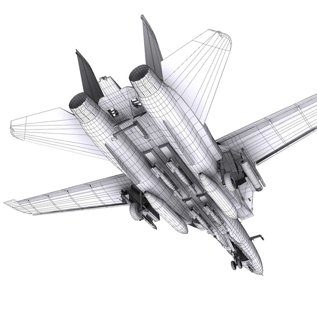 3d f-14 fighter jet f-14b model