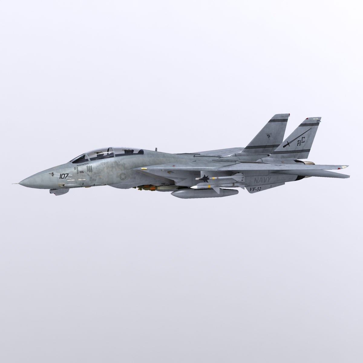 3d f-14 fighter jet f-14b model