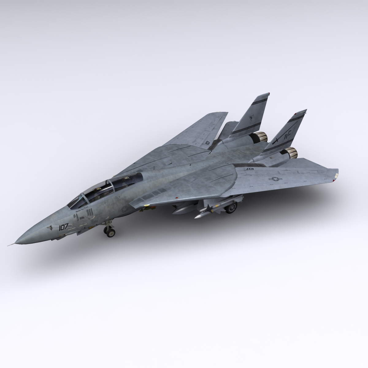 3d f-14 fighter jet f-14b model