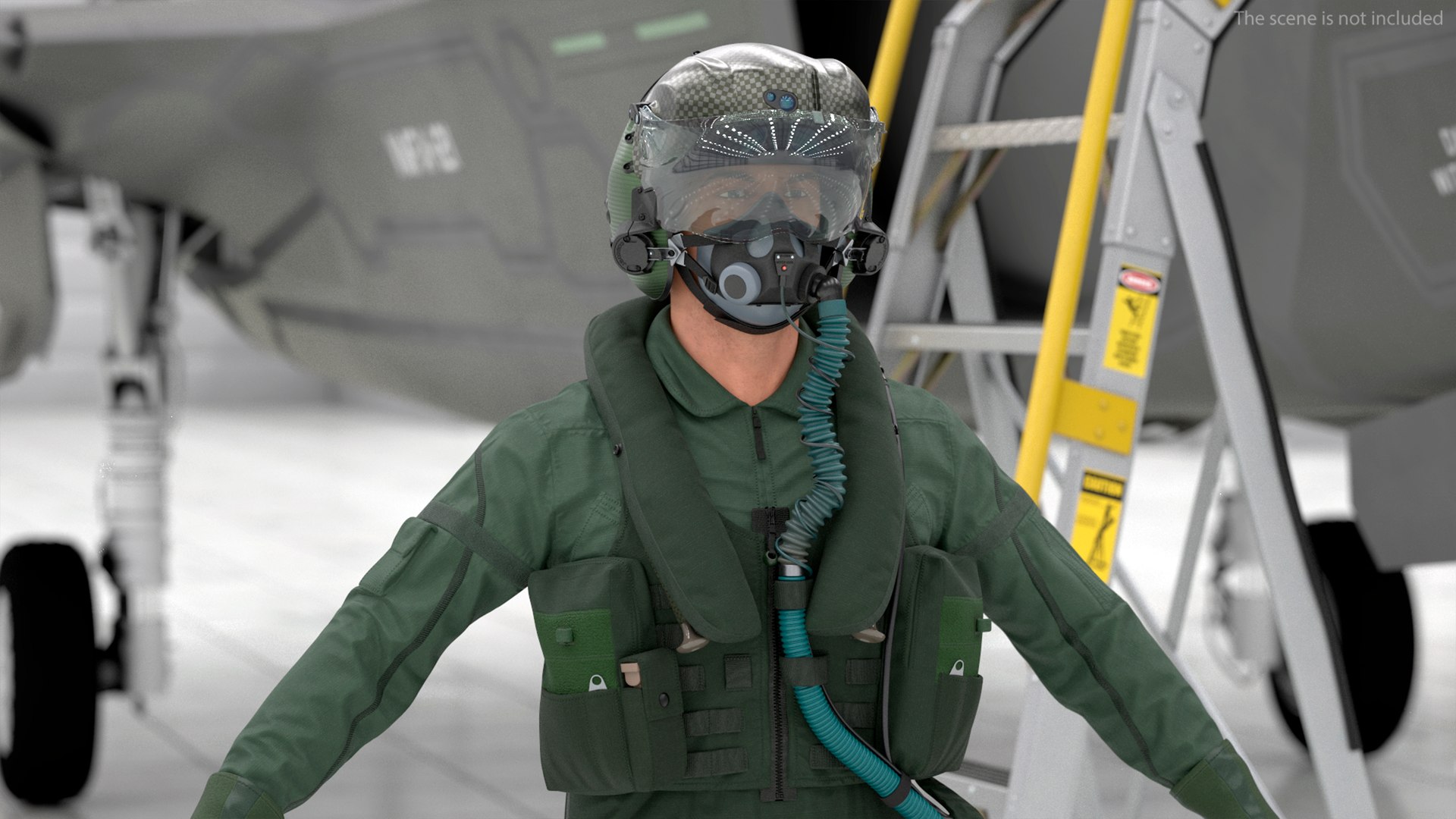 Jet Fighter Pilot In Advanced Flight Suit A-Pose 3D Model - TurboSquid ...