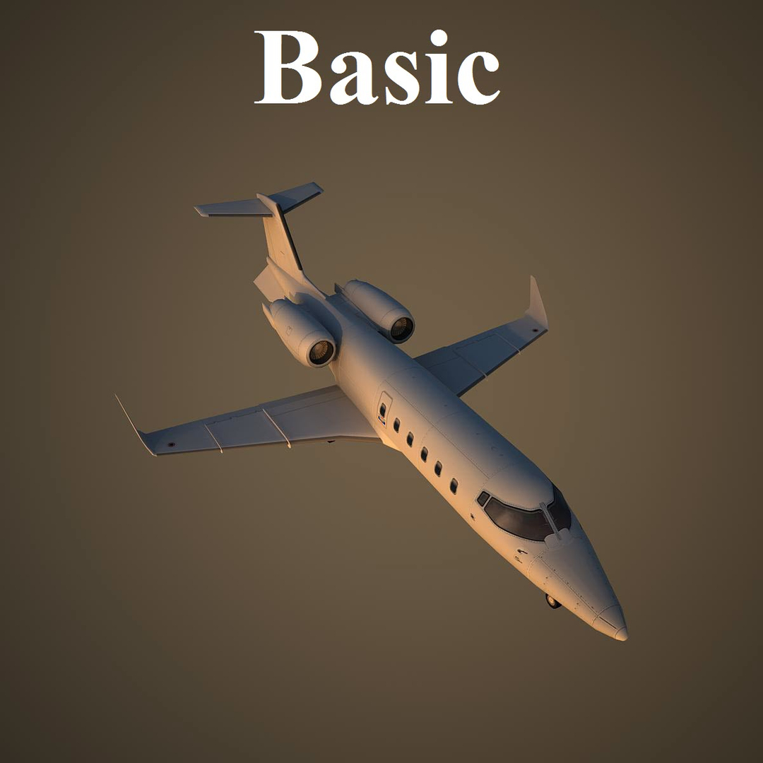 3d model learjet 60 basic