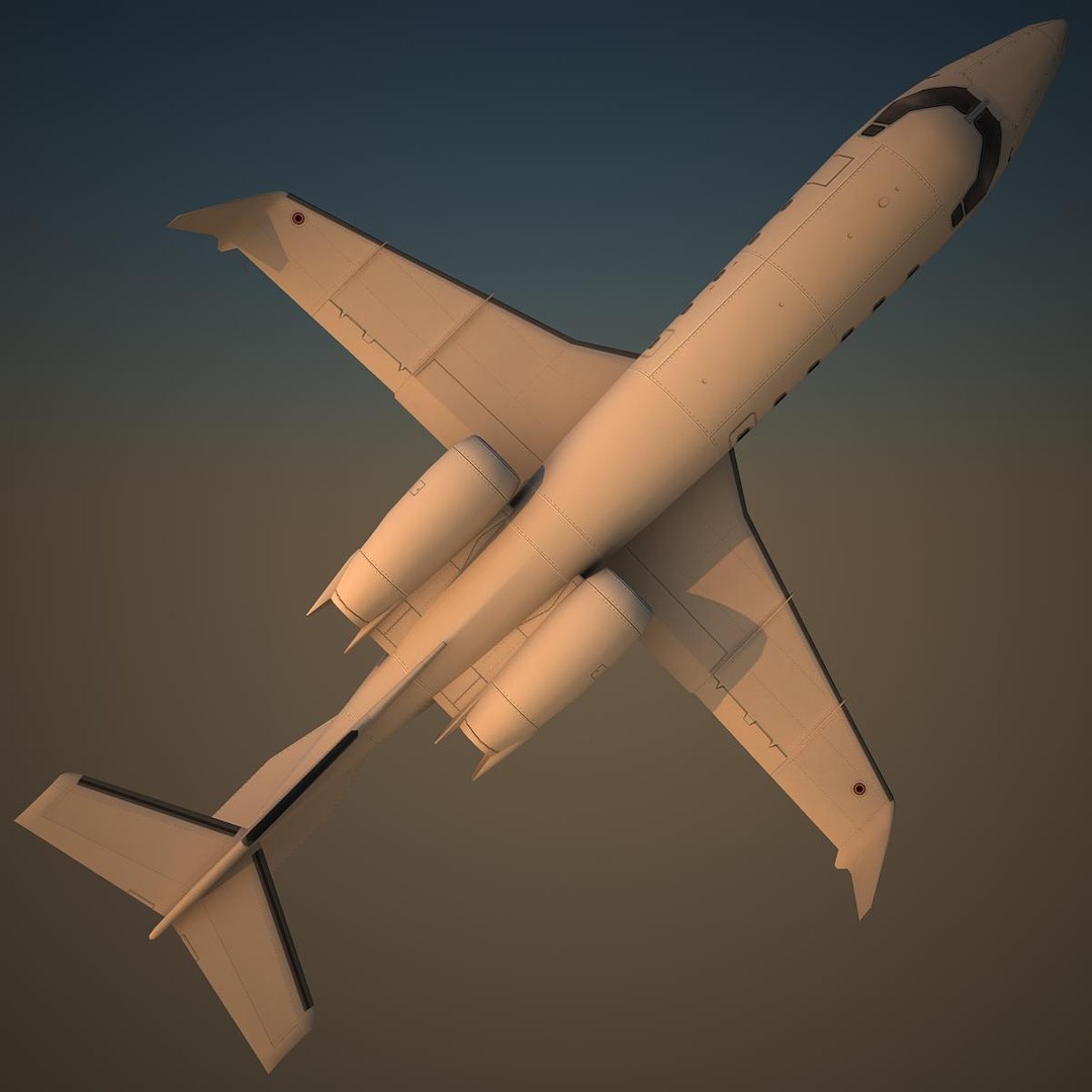 3d model learjet 60 basic
