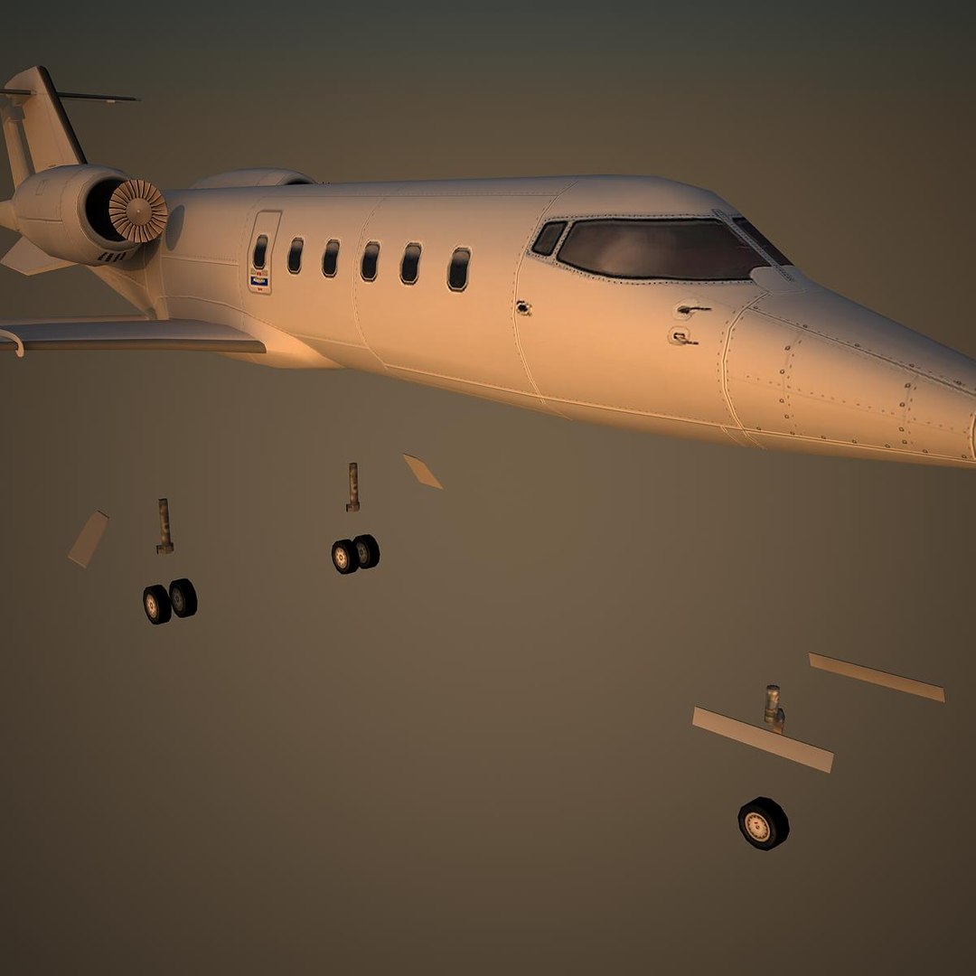3d model learjet 60 basic