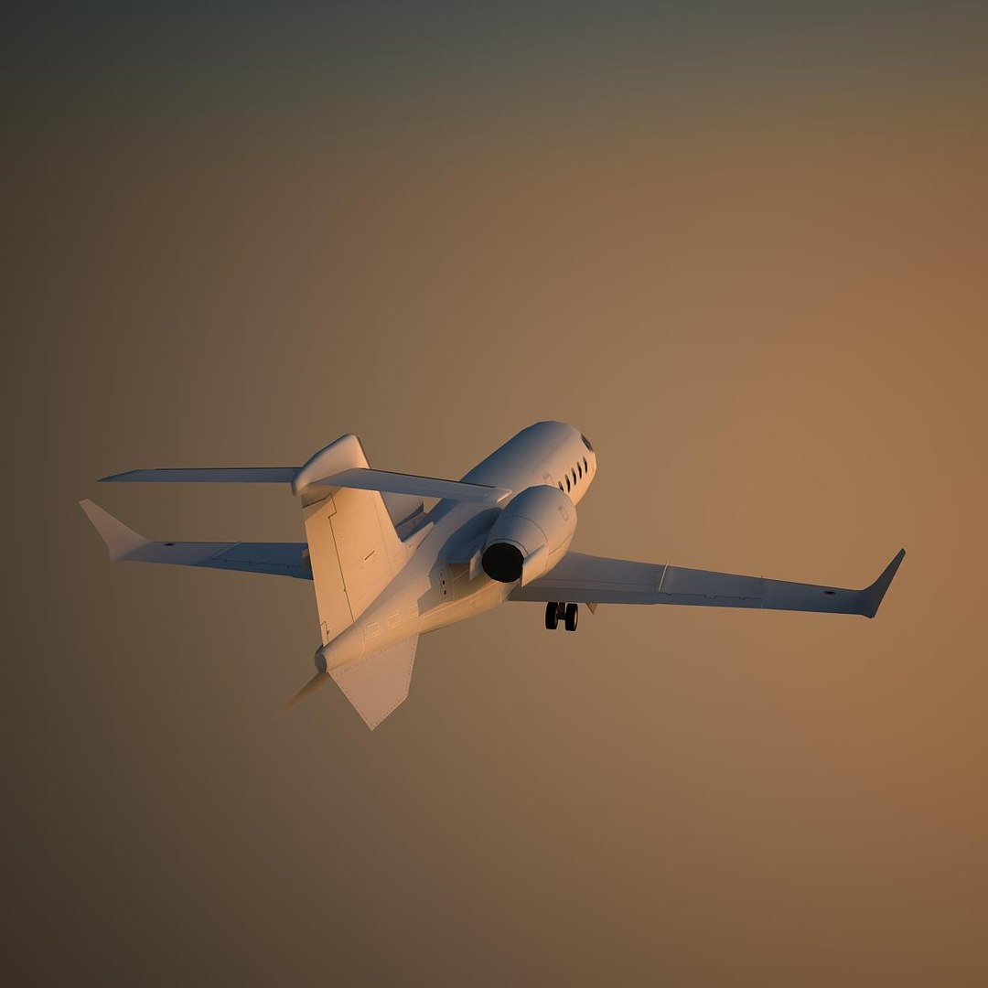 3d model learjet 60 basic