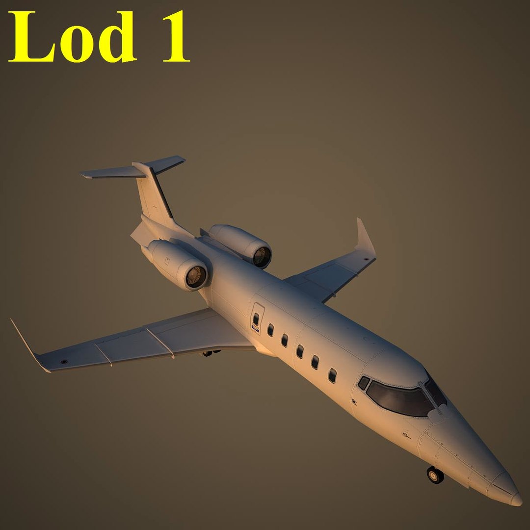 3d model learjet 60 basic
