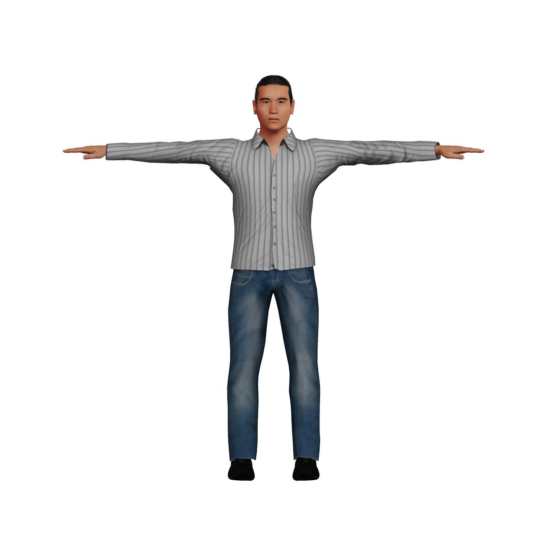Adult Asian Man 3D Model - TurboSquid 1542262