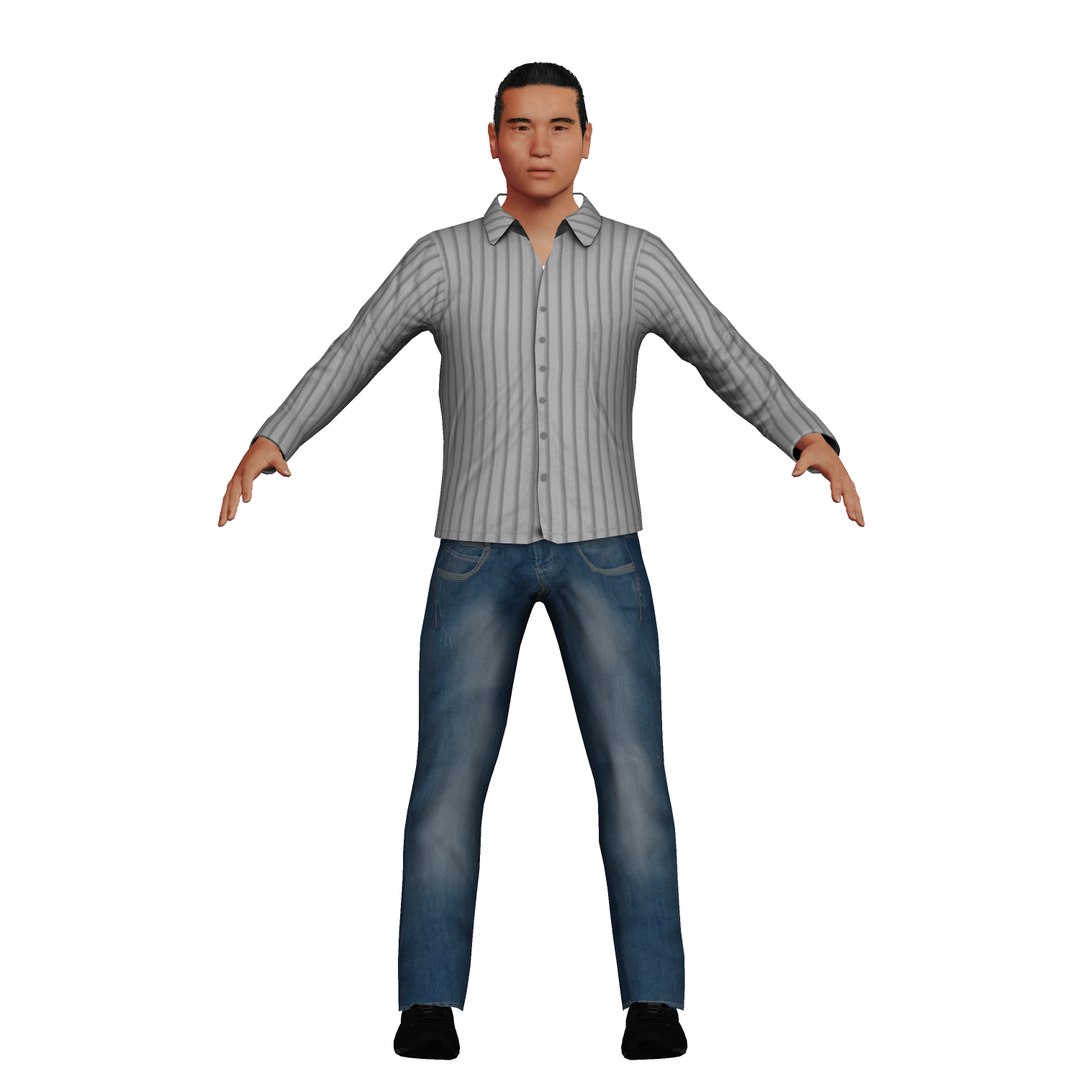 Adult Asian Man 3D Model - TurboSquid 1542262
