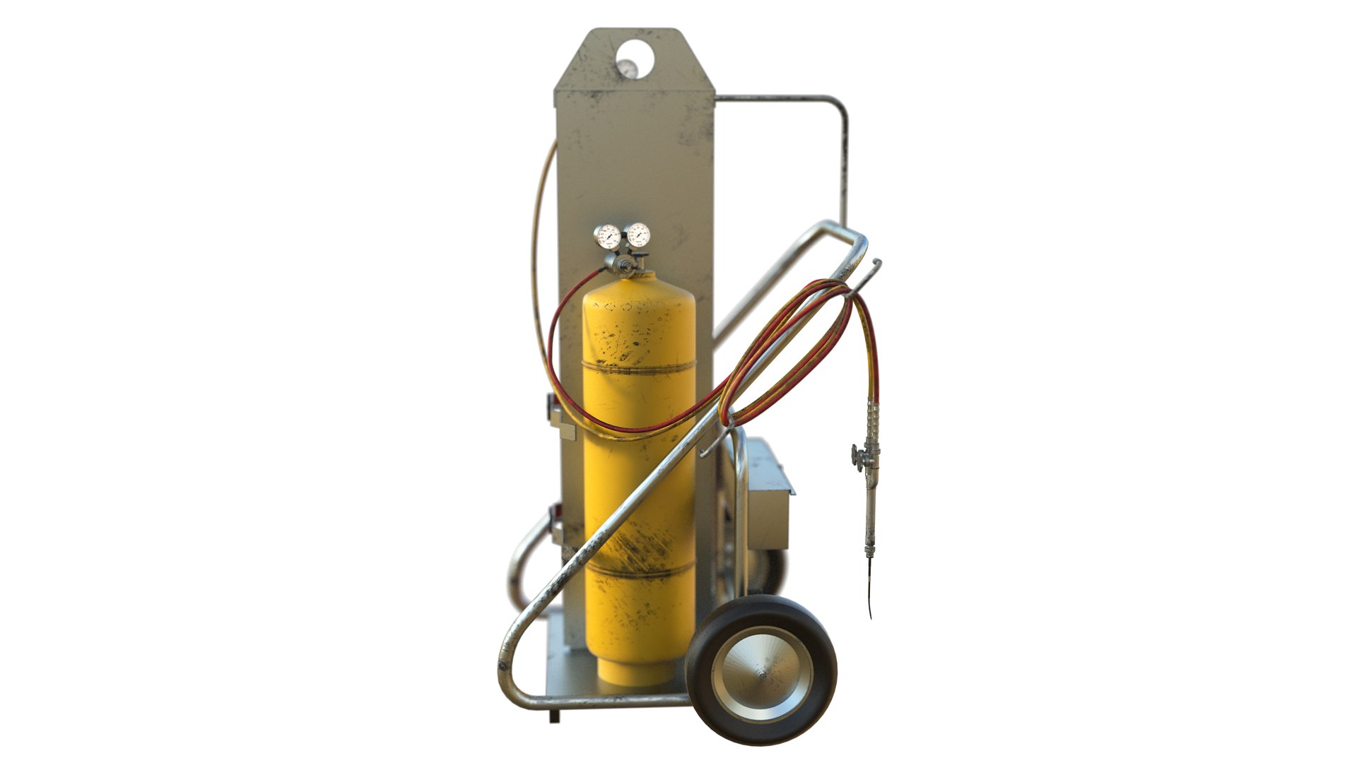 Oxygen And Propane Torch Welding Cart 3D Model - TurboSquid 1987753