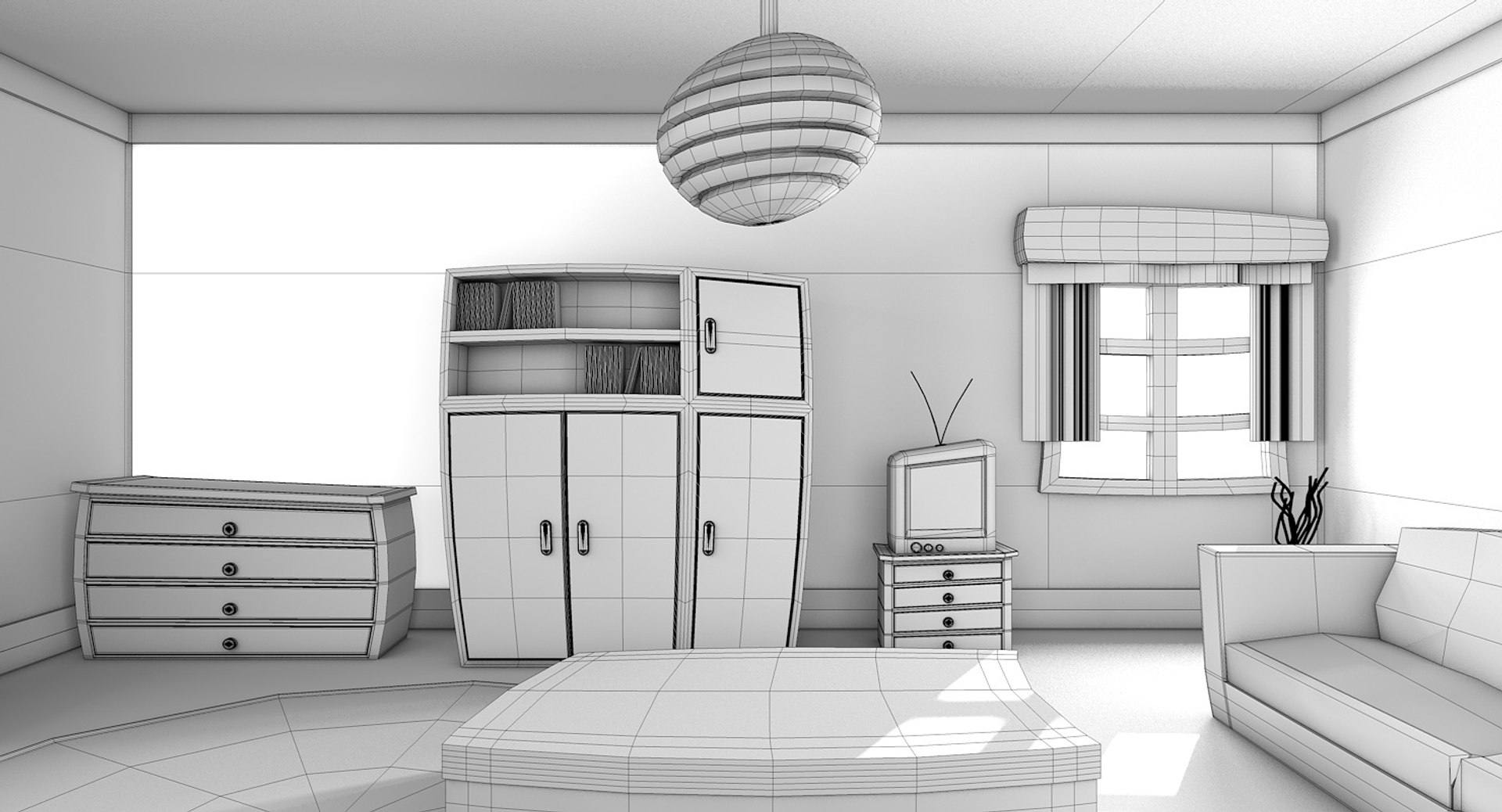 Living Cartoon Room C4d