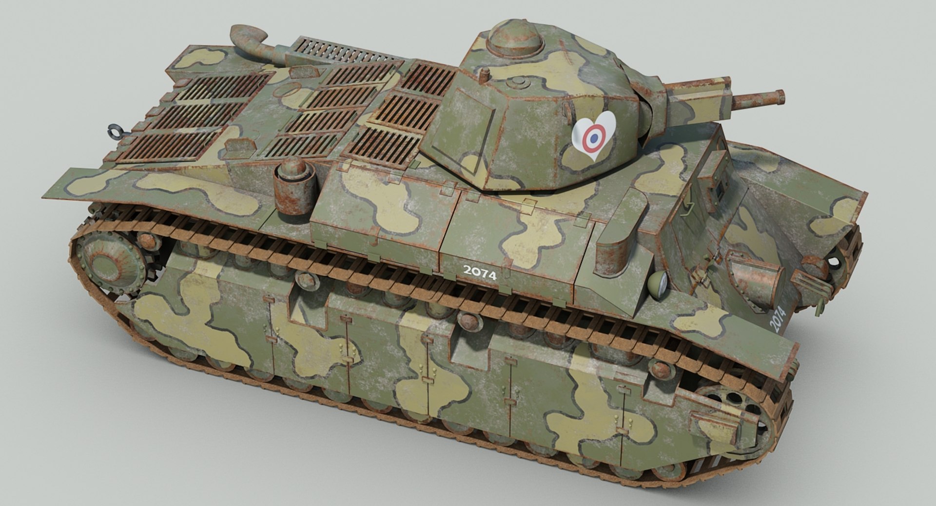 Ww2 French Char D2 Model - TurboSquid 1164699