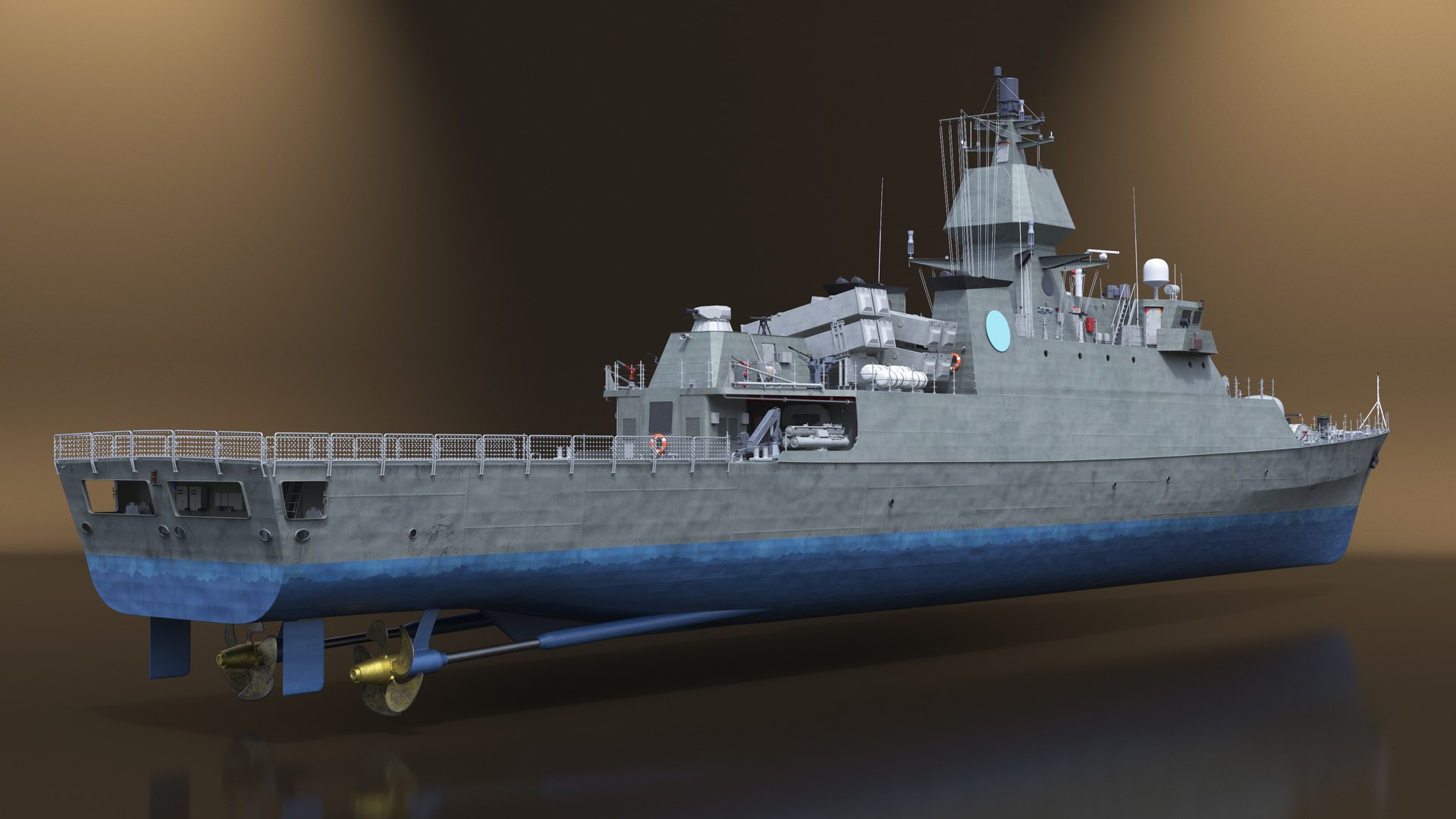 3D Model Modern Armed Warship Naval - TurboSquid 2325160