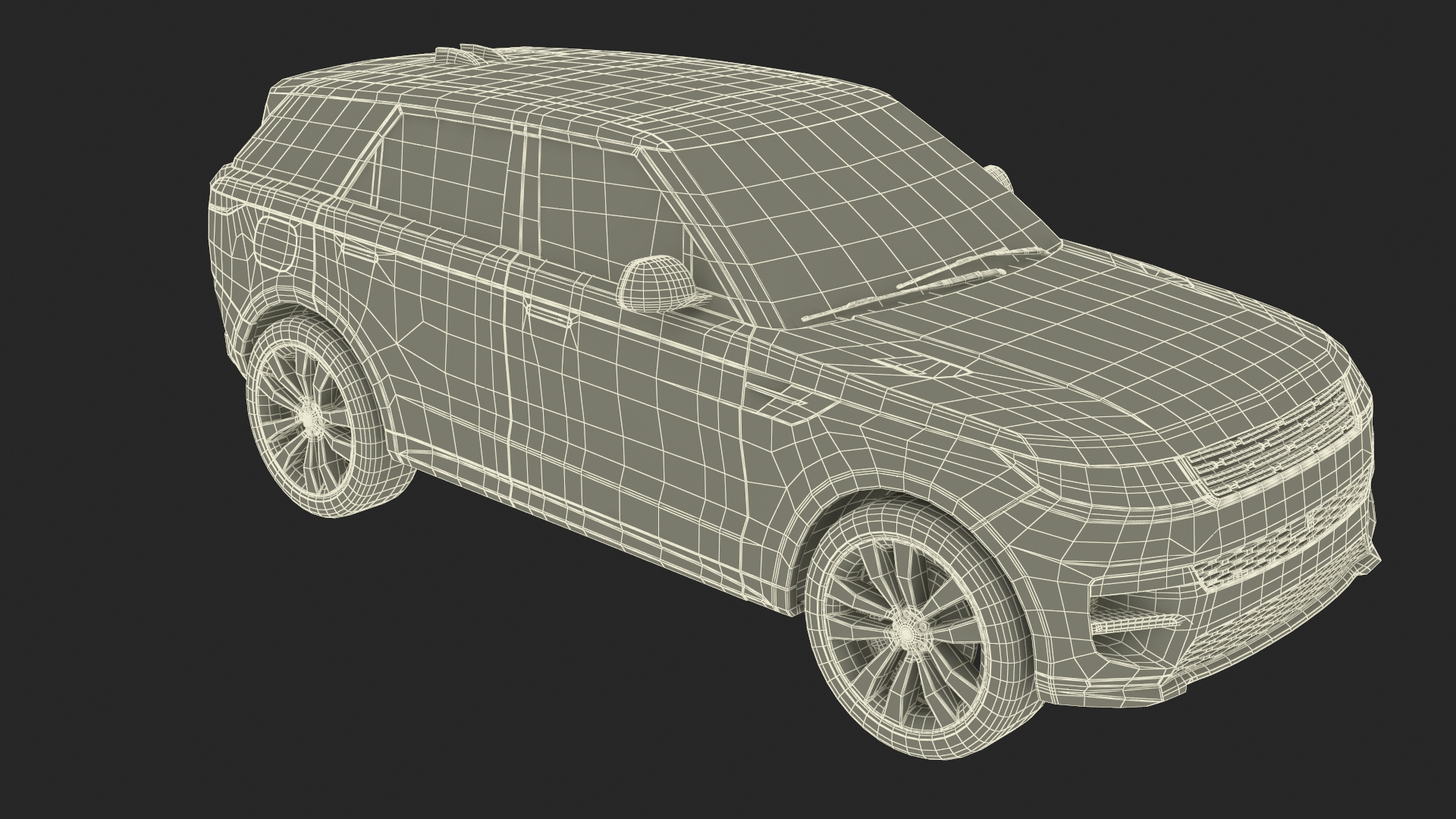 Modern Luxury SUV Beige Color 3D Model - TurboSquid 2385217