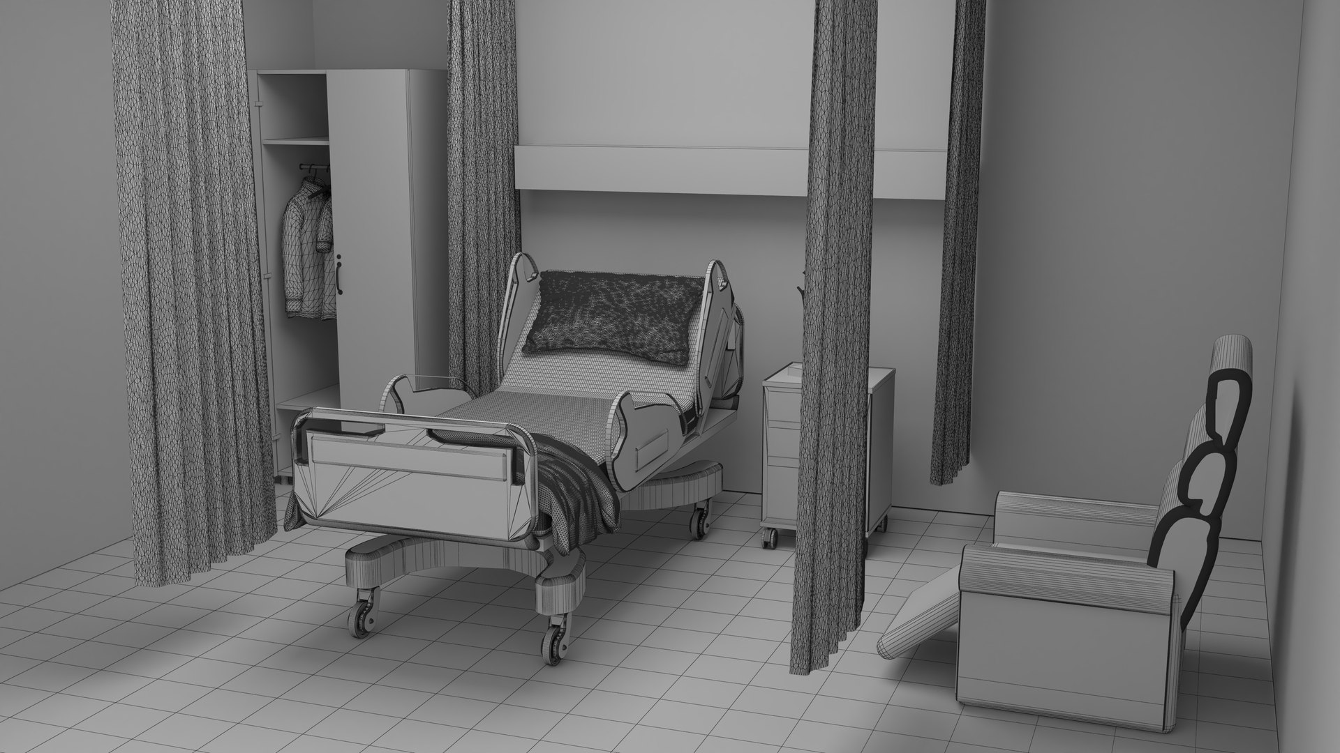 Hospital Room 7 3D Model - TurboSquid 2044258