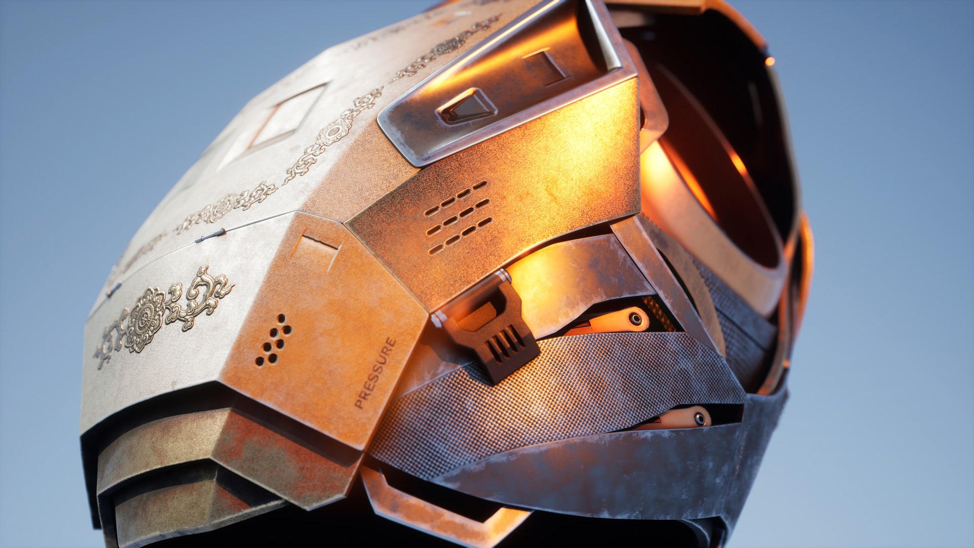 3D Mechanical Chest Torso Robot With Cables Carvings 3D Model 3D Model ...