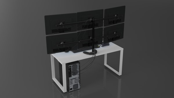 modelo 3d Luz de monitores de computadora de fábrica - TurboSquid 2020734