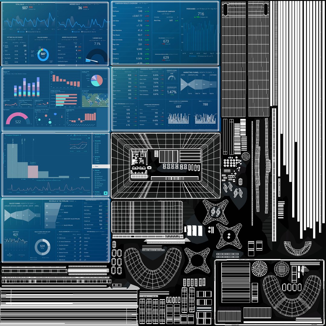 Factory Computer Monitors Light 3D Model - TurboSquid 2020734