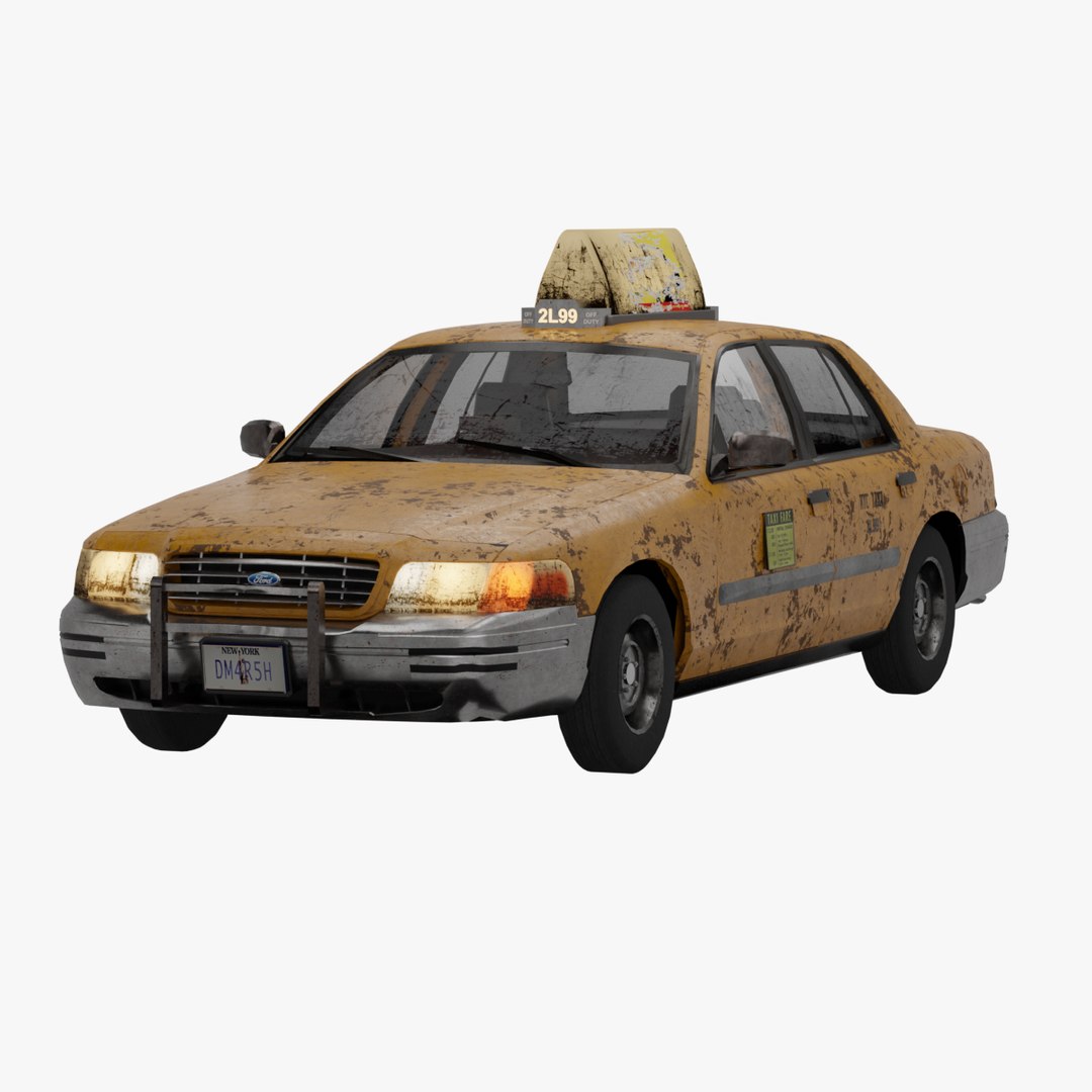 2001 Ford Crown Victoria New York Taxi - Rusted 3D model - TurboSquid 2069883