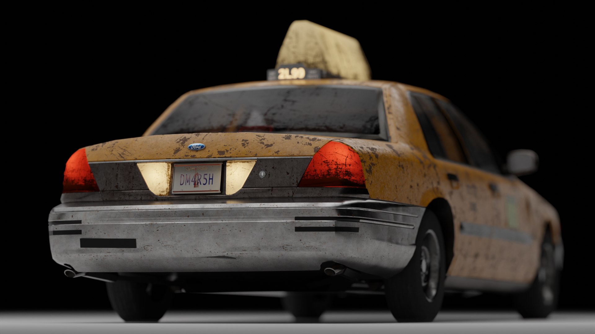 2001 Ford Crown Victoria New York Taxi - Rusted 3D model - TurboSquid ...