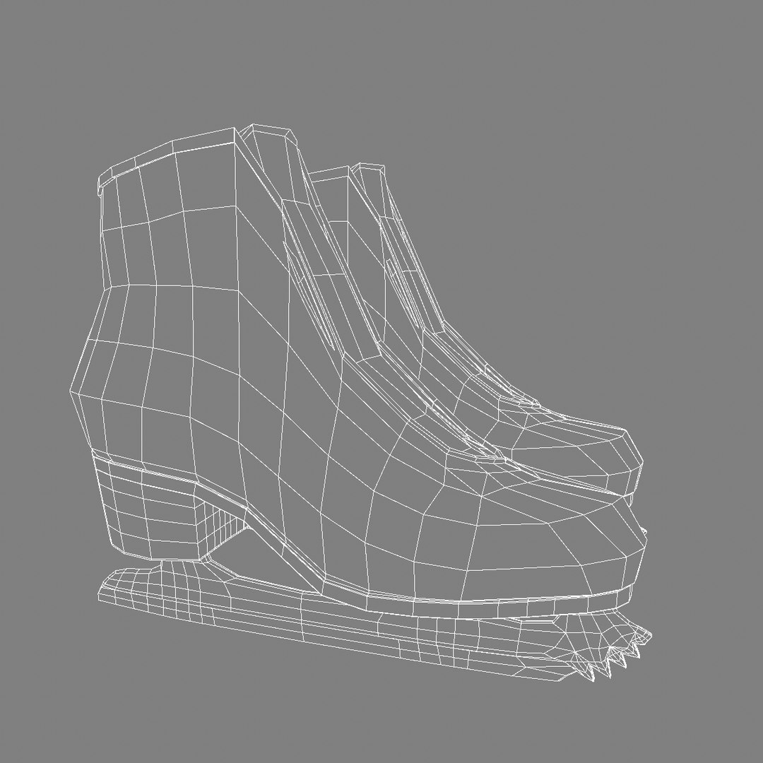 Maya Figure Ice Skates Rigged