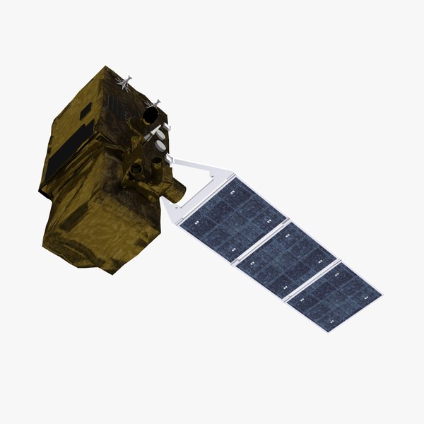 measat communications satellite 3d model