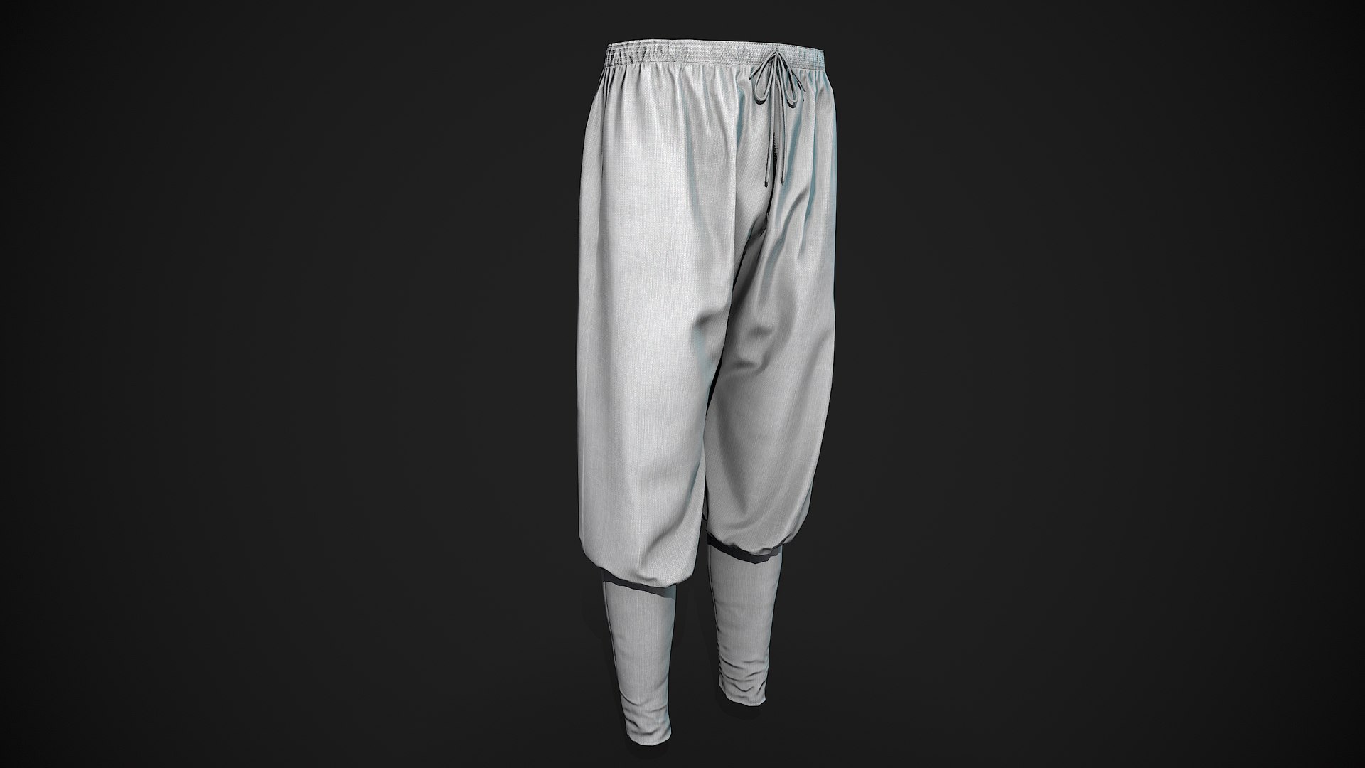White Medieval Pants 3D Model - TurboSquid 2172393