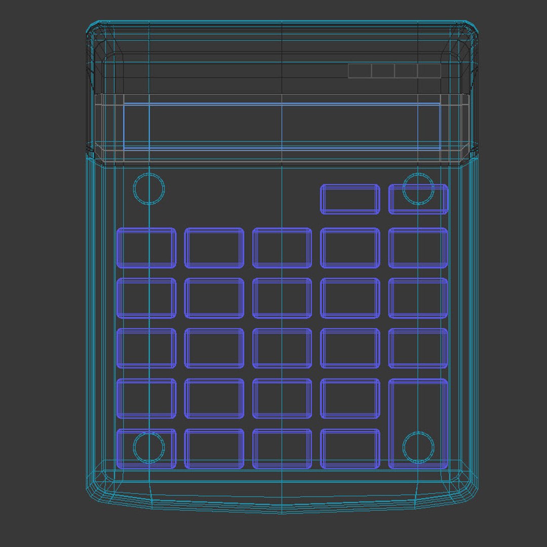 electronic calculator 3d model