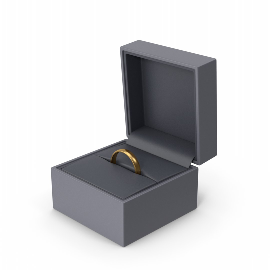 3D Grey Ring Box - TurboSquid 2097253