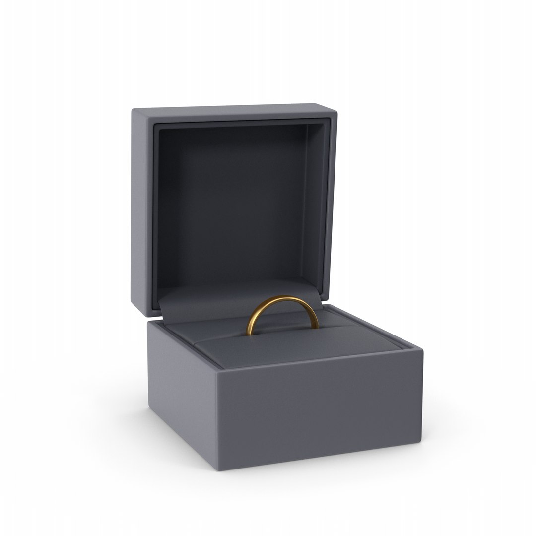 3D Grey Ring Box - TurboSquid 2097253