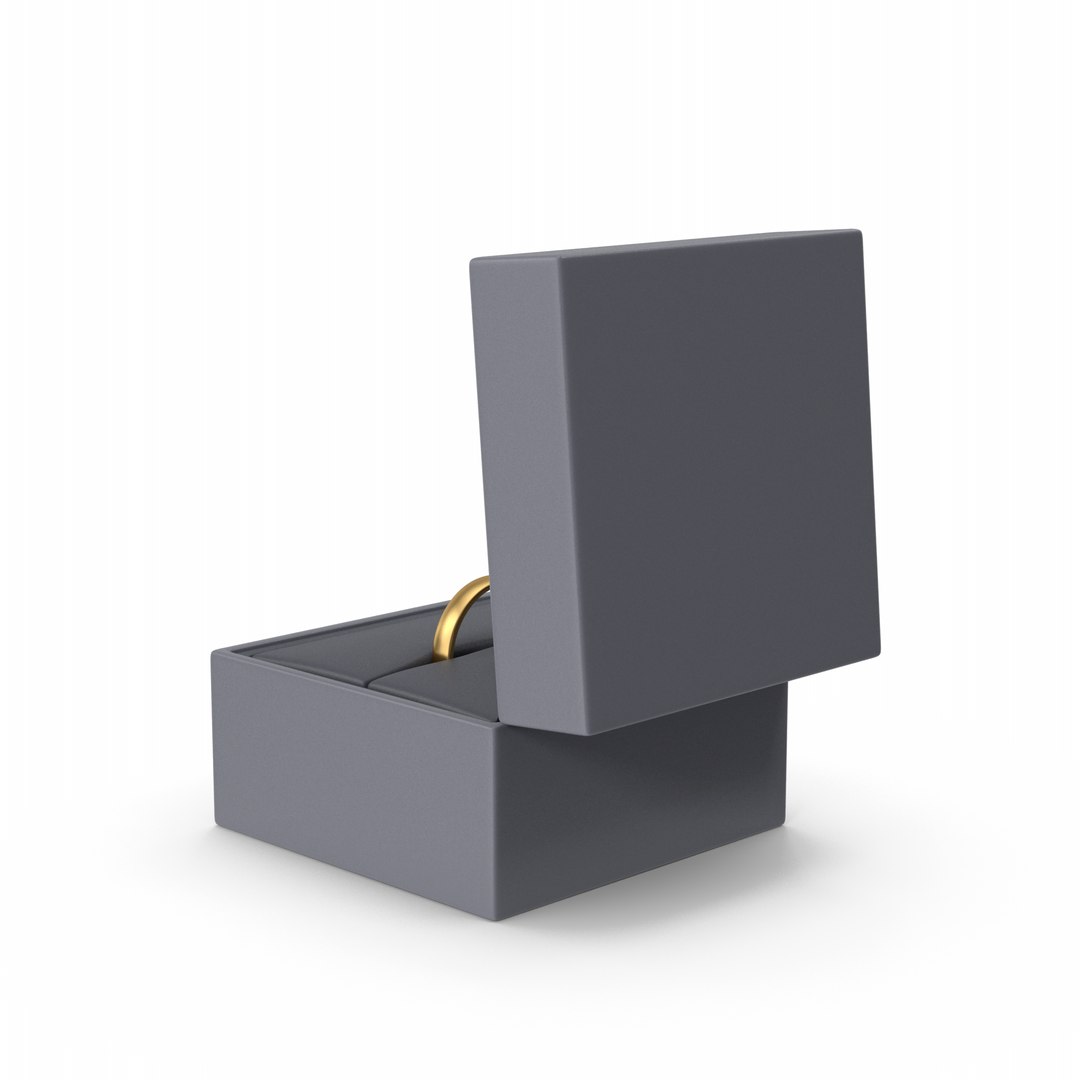 3D Grey Ring Box - TurboSquid 2097253