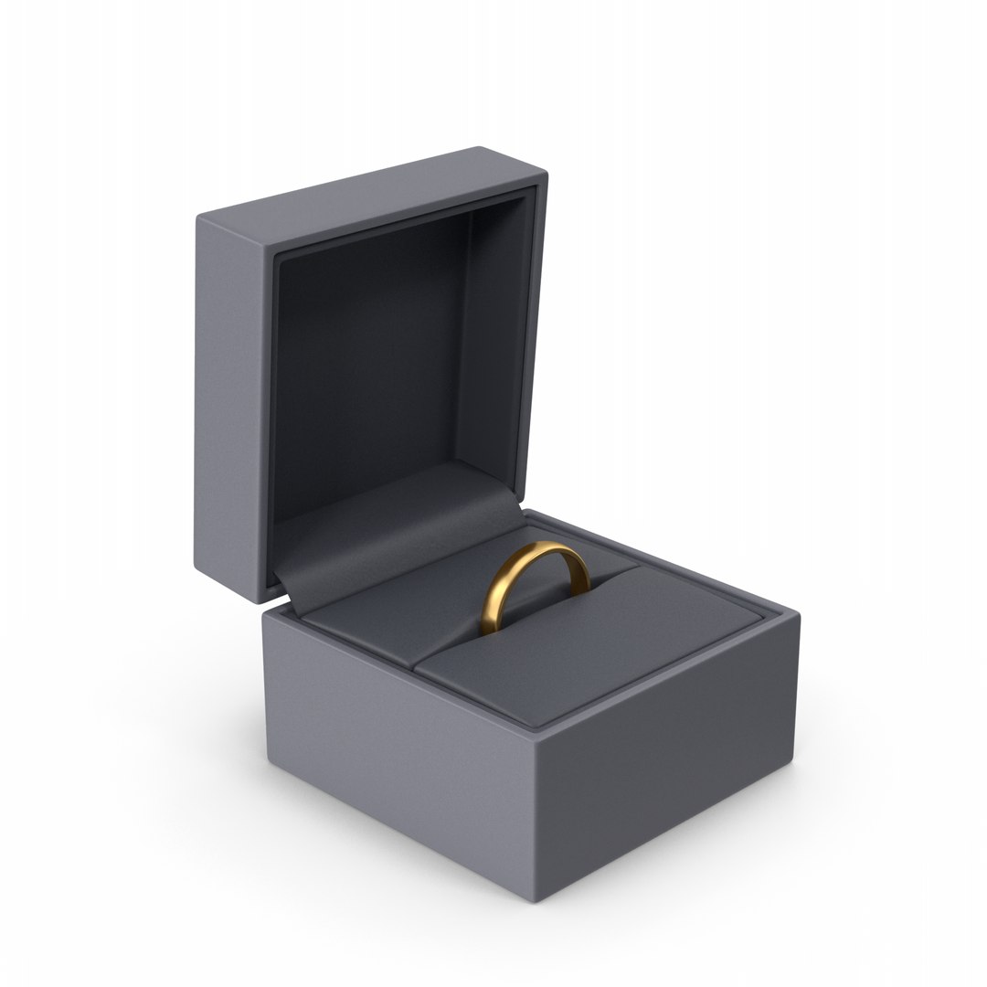 3D Grey Ring Box - TurboSquid 2097253