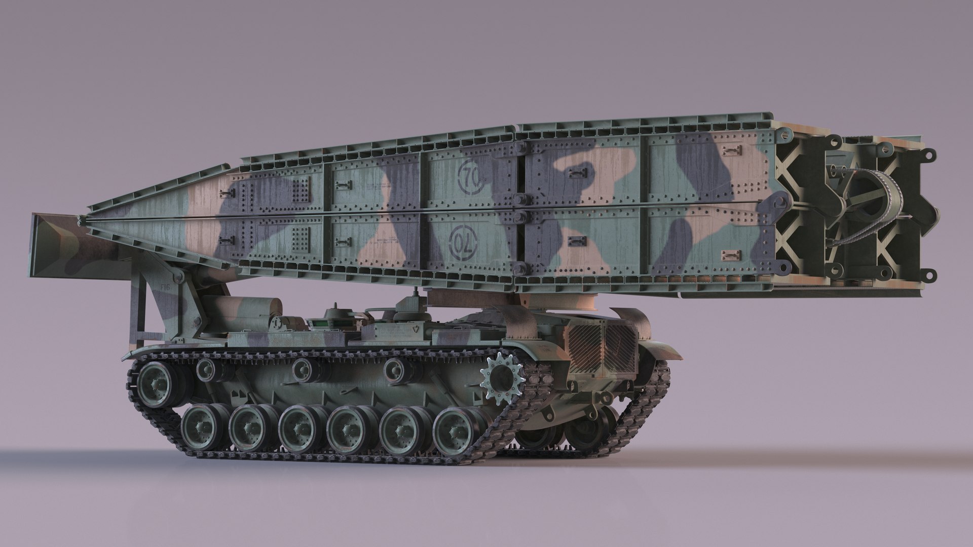 Armored Bridge M60A1 AVLB Camo 3D model - TurboSquid 2022364