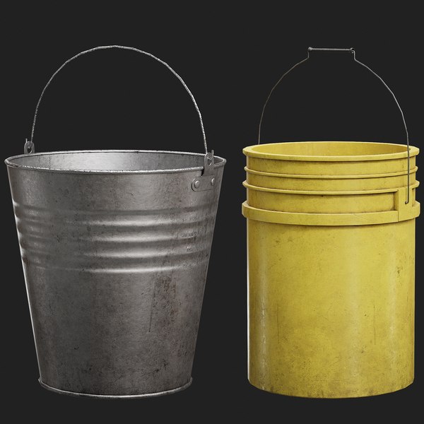 modelo 3d Metal and Plastic Buckets - TurboSquid 2096054