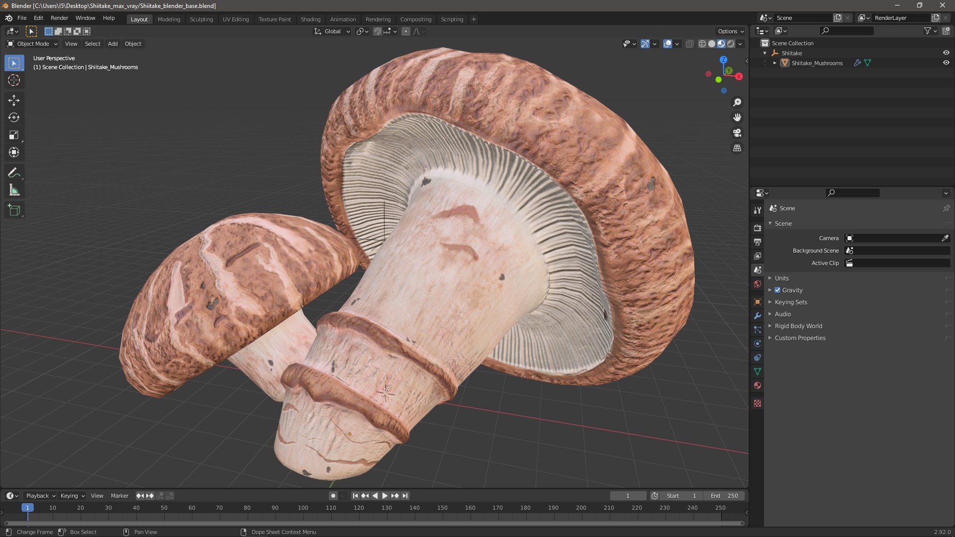 3D Shiitake - TurboSquid 2215805