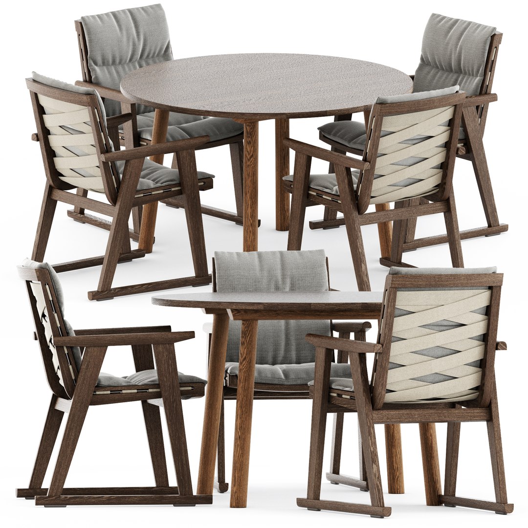 Gio Outdoor Chairs And Taro Table 3D Model - TurboSquid 1839660