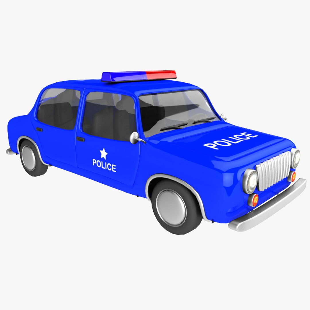 Cartoon Police Car Max