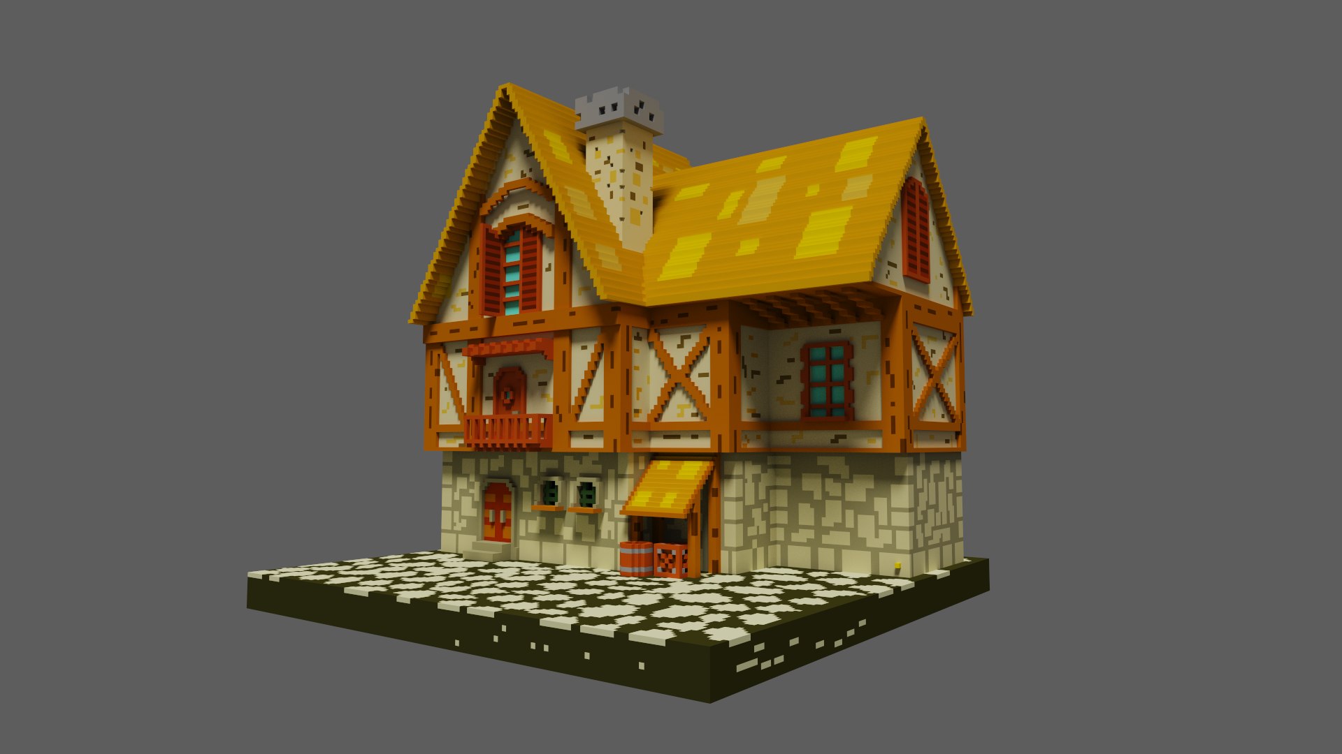 3D Medieval House Model - TurboSquid 1904247