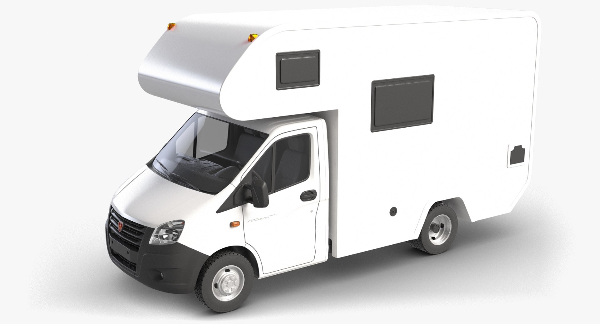 Gazelle Motorhome Camper Trailer 3d Model