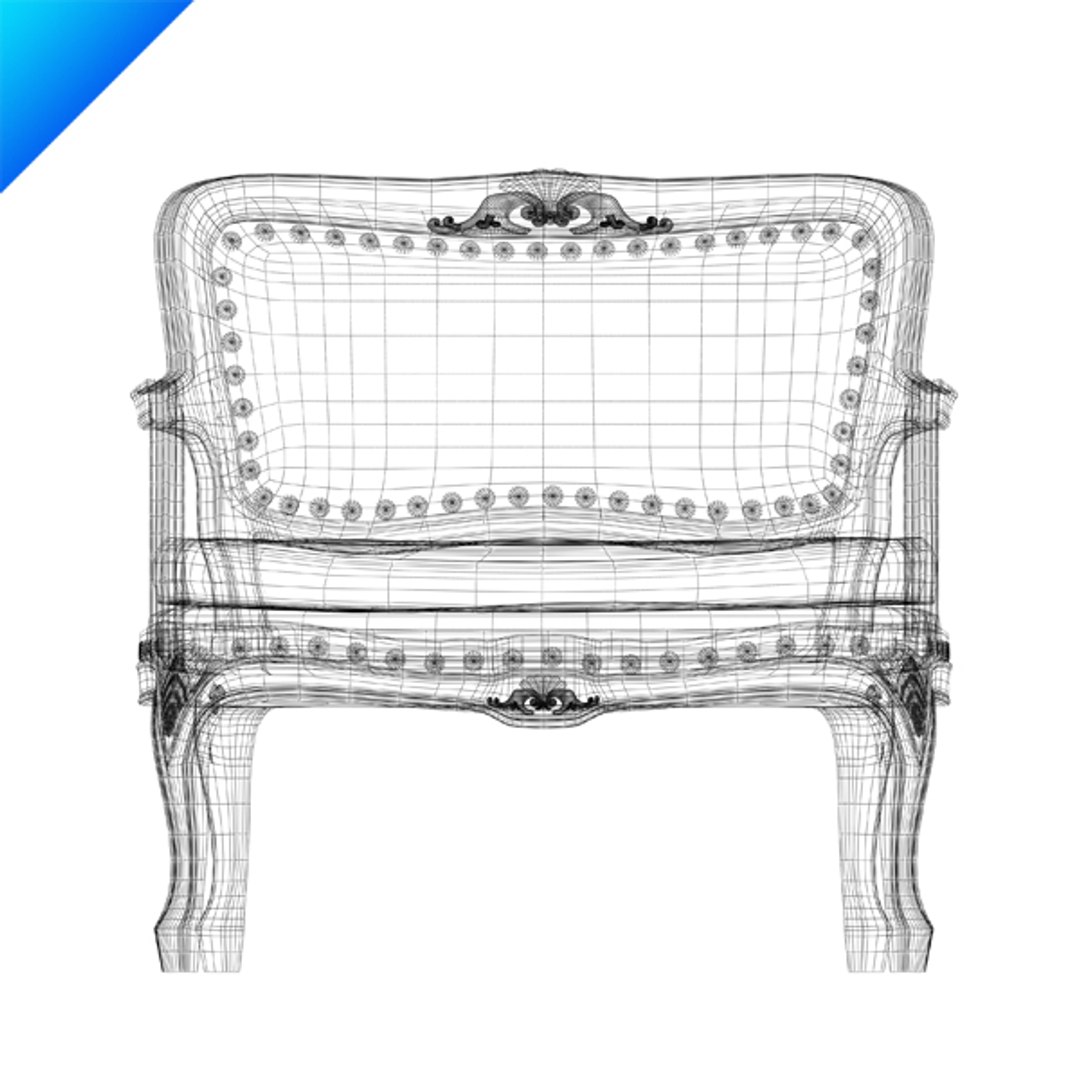modern italian queen anne 3d model