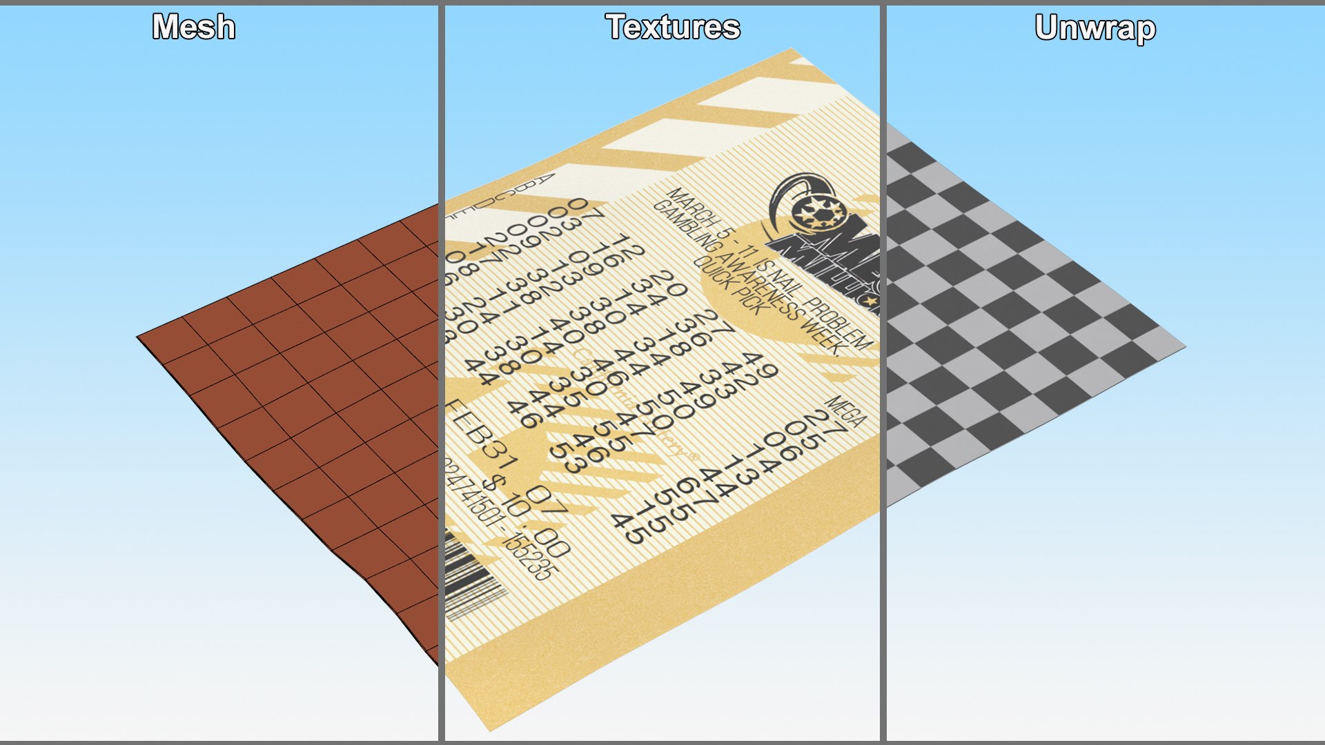 Lottery Tickets Collection 3D - TurboSquid 2035932
