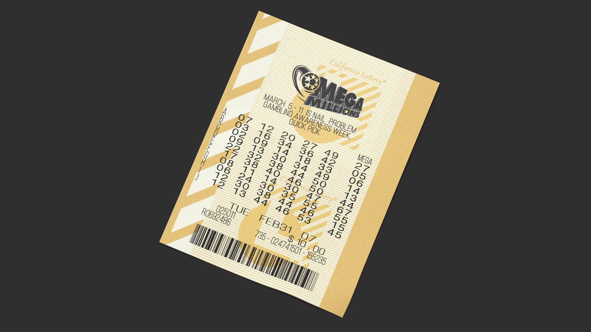Lottery Tickets Collection 3D - TurboSquid 2035932