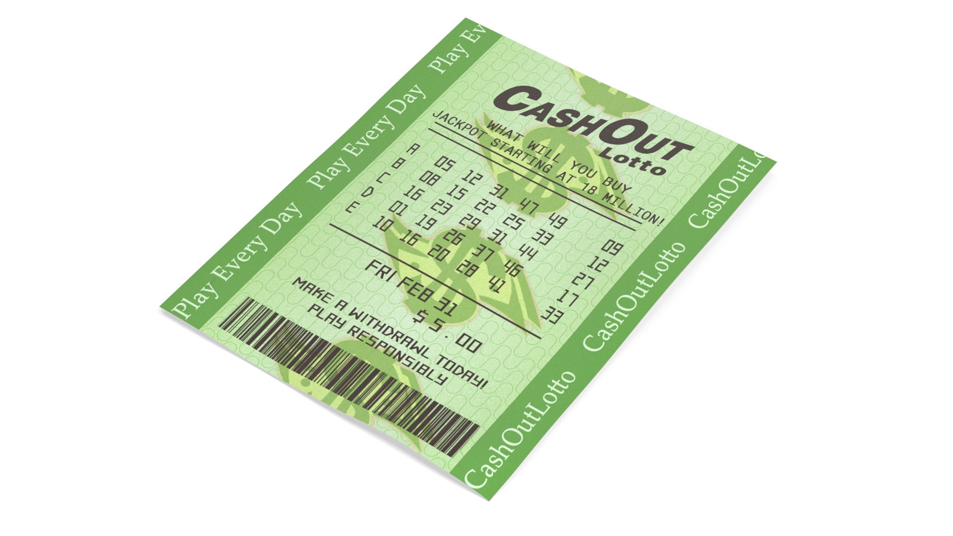 Lottery Tickets Collection 3D - TurboSquid 2035932