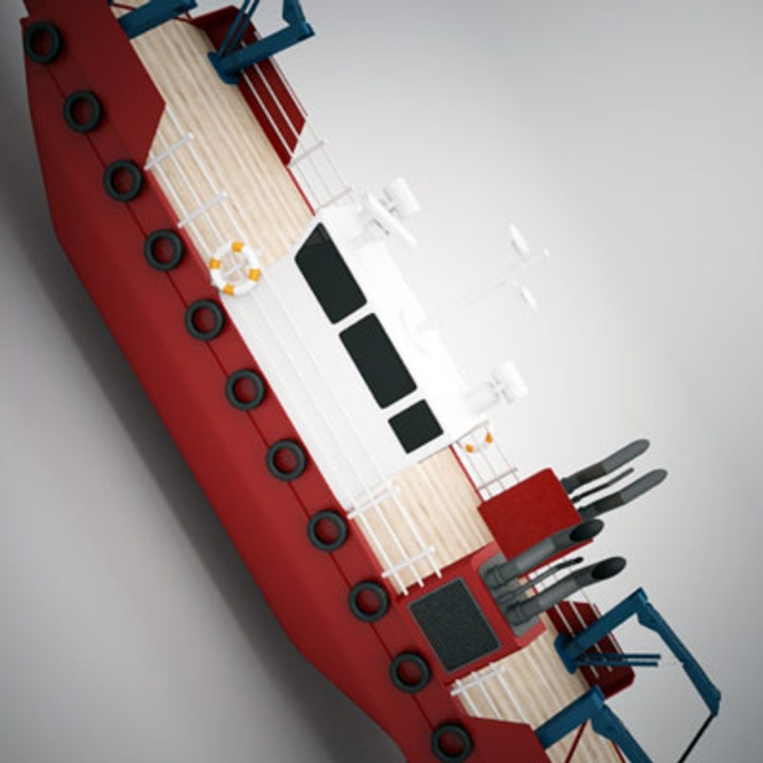 small car ferry 3d model