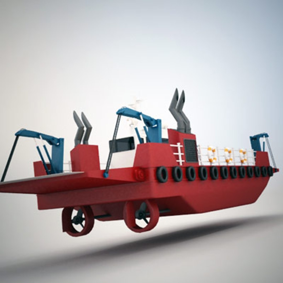 small car ferry 3d model