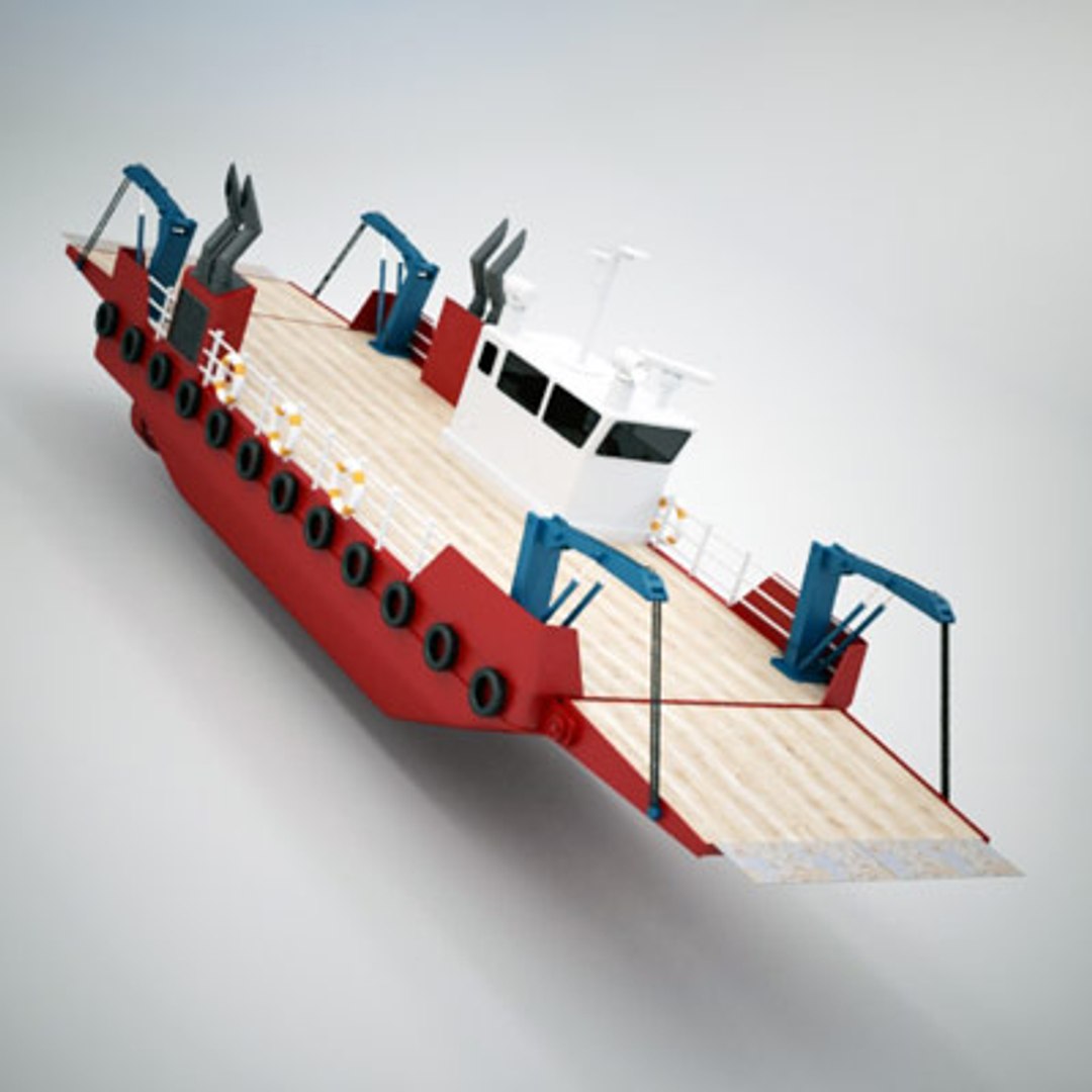 small car ferry 3d model