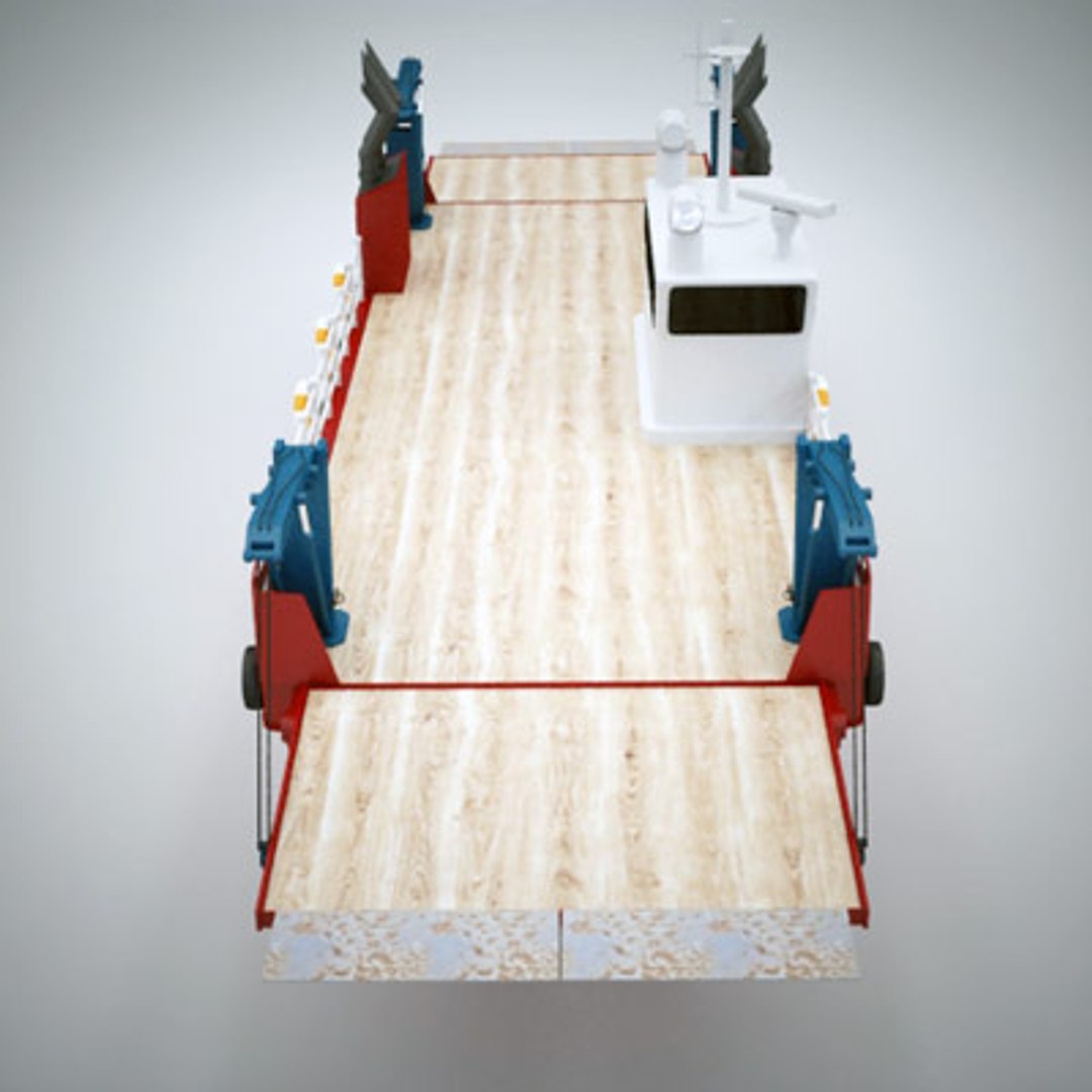 small car ferry 3d model